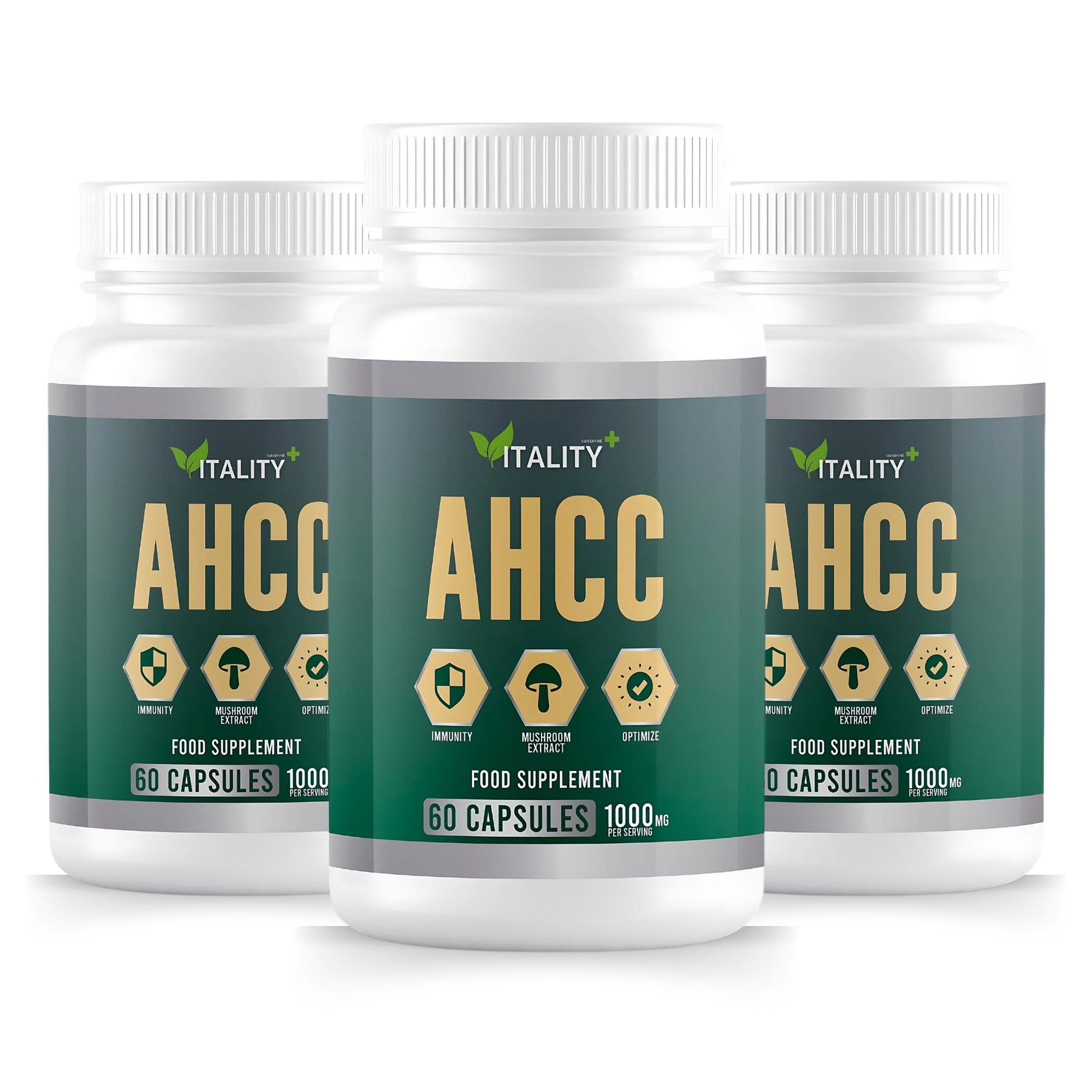 3 Pack Premium AHCC Capsules 1000mg - 180 Capsules, 3 Month Supply - I ...